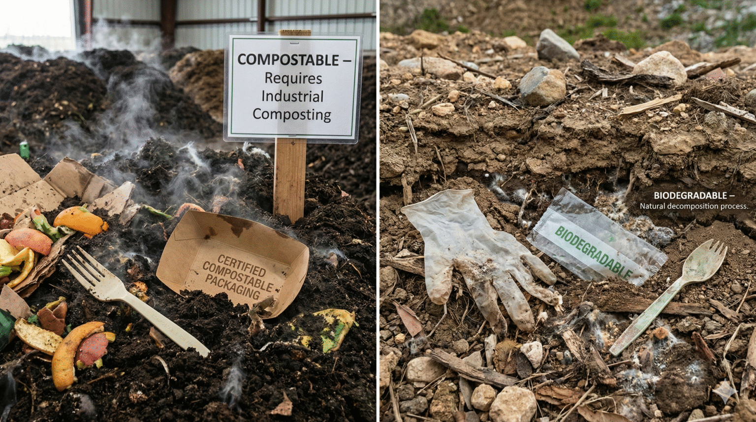 What’s the Difference Between Compostable & Biodegradable? - Earth Safe PPE